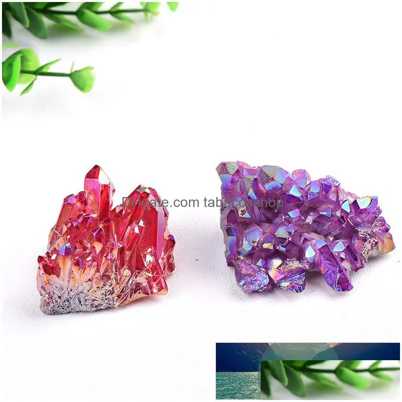 DHgate.com:Electroplated Colorful Natural Crystal Quartz Column for ...