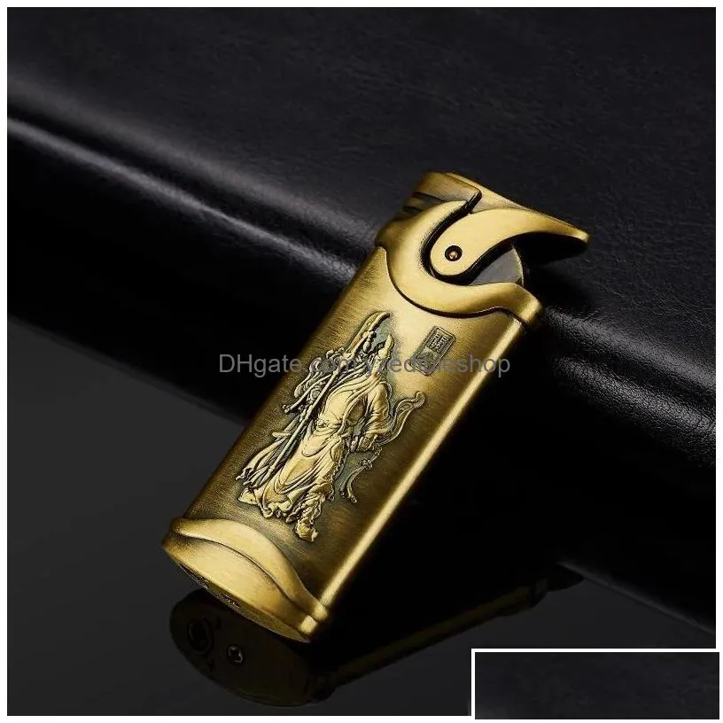 Lighters Lighters Metal Turbo Jet Lighter Windproof Refillable Butane ...