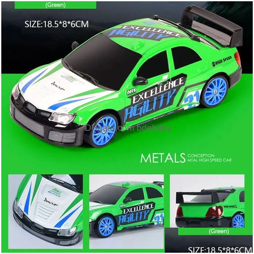 Electric Rc Car: 1/24 Scale 4WD Rechargeable Drift Racing Remote ...