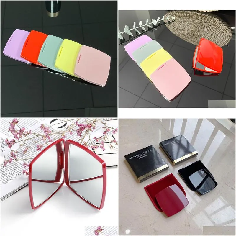 Portable Double Sided Dopamine Mirror With Flannelette Pouch For VIP ...