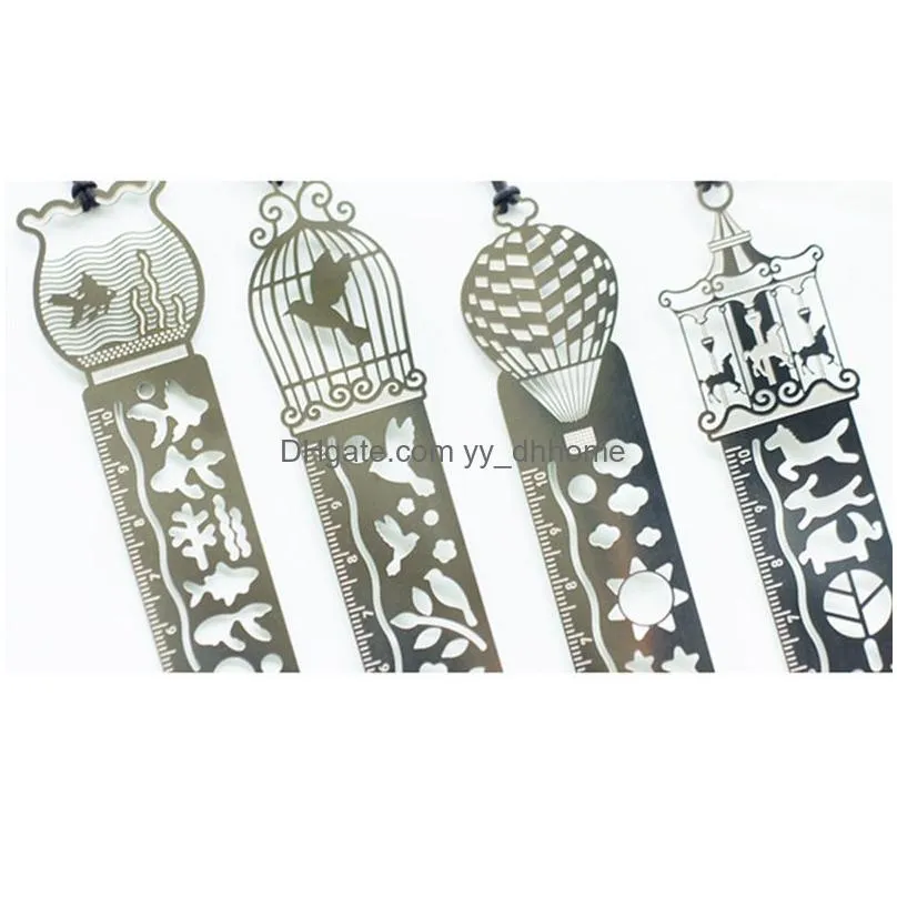 DHgate.com:Multifunctional Metal Retro Hollow Bookmarks for Office ...