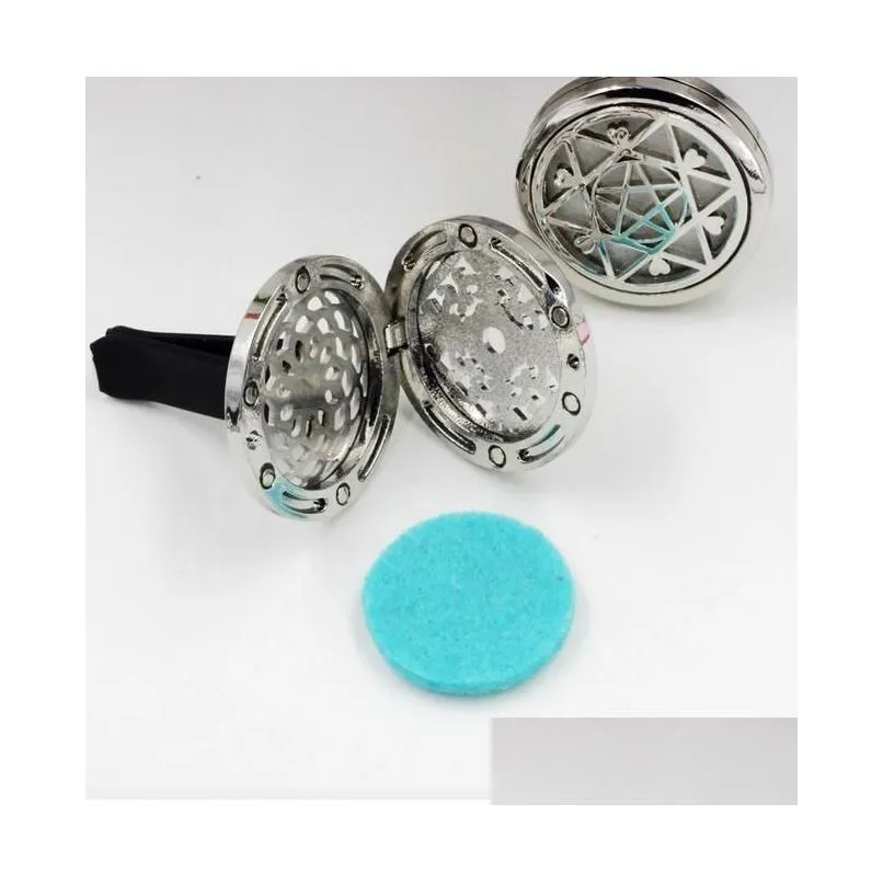DHgate.com:30mm Stainless Steel Car Clip-on Essential Oil Diffuser for ...