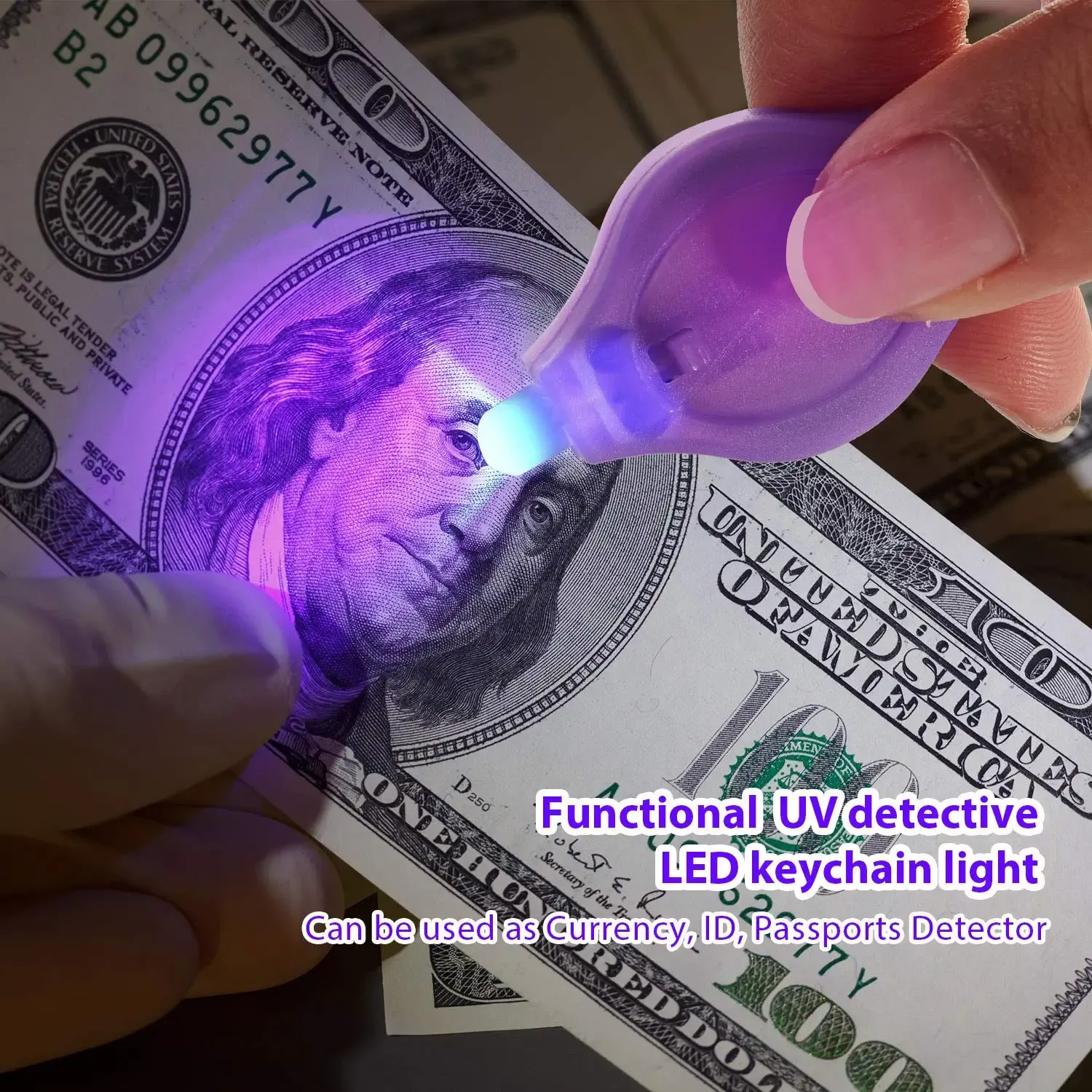 DHgate.com:Mini Keychain LED UV Light Torch, Portable Flashlight for ...
