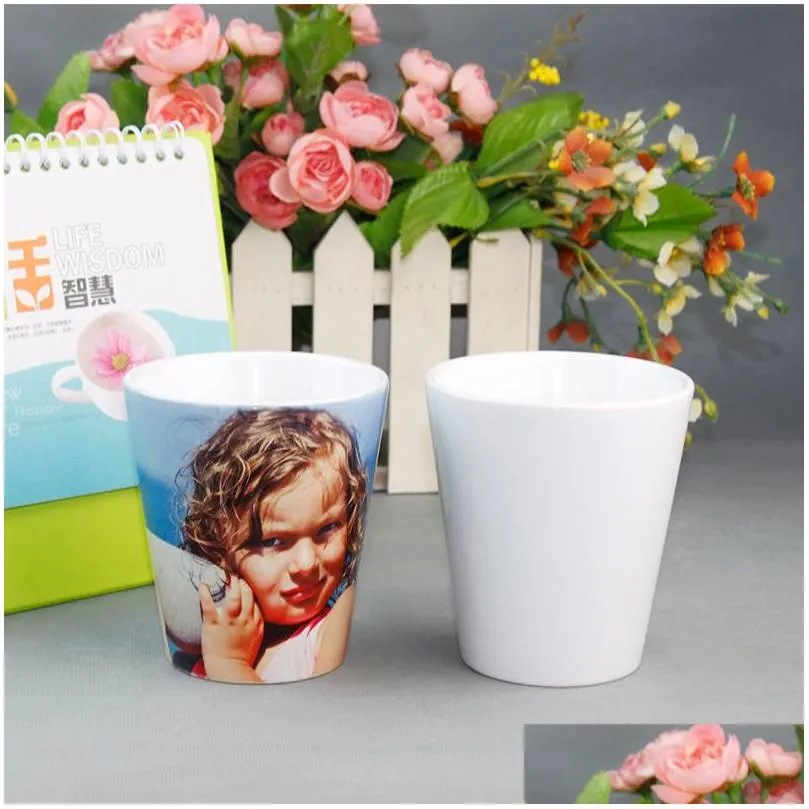 12oz Ceramic Flower Pot For Sublimation Heat Pressing White Graden Gome ...