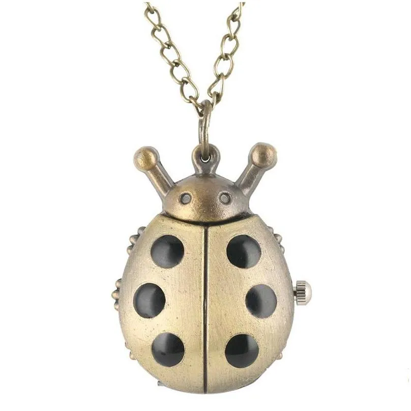 DHgate.com:Steampunk Pocket Watch Necklace Chain, Classic Ladybug ...