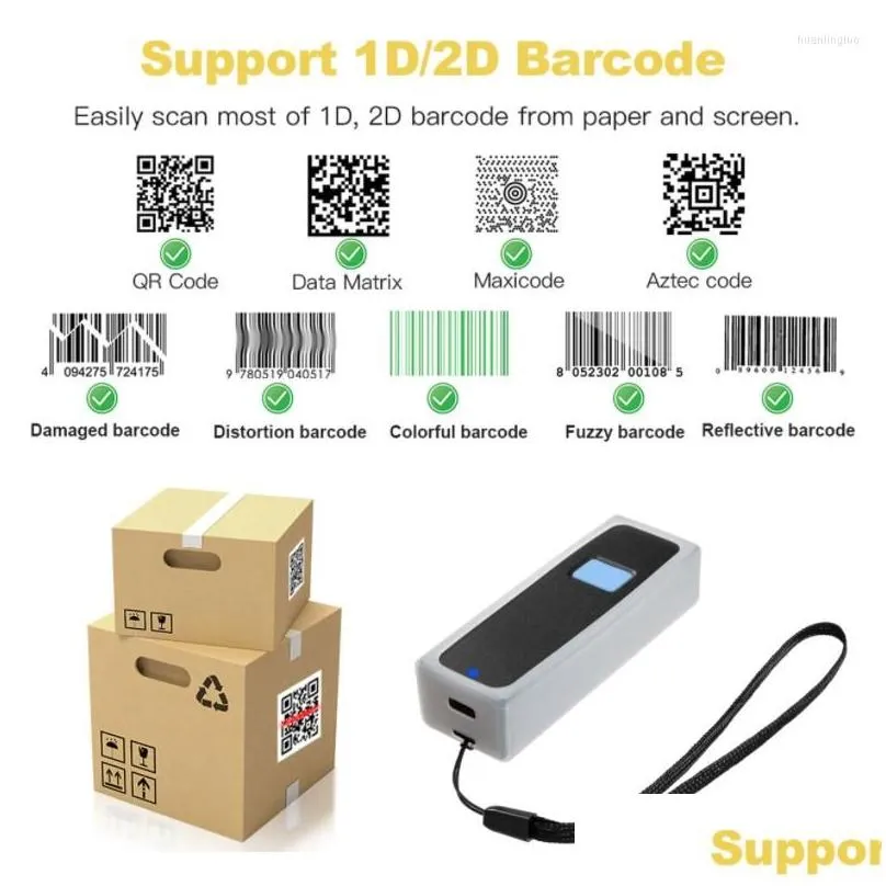 Mini 3 In 1 Portable Bluetooth Scanner With Bluetooth, USB Wired ...