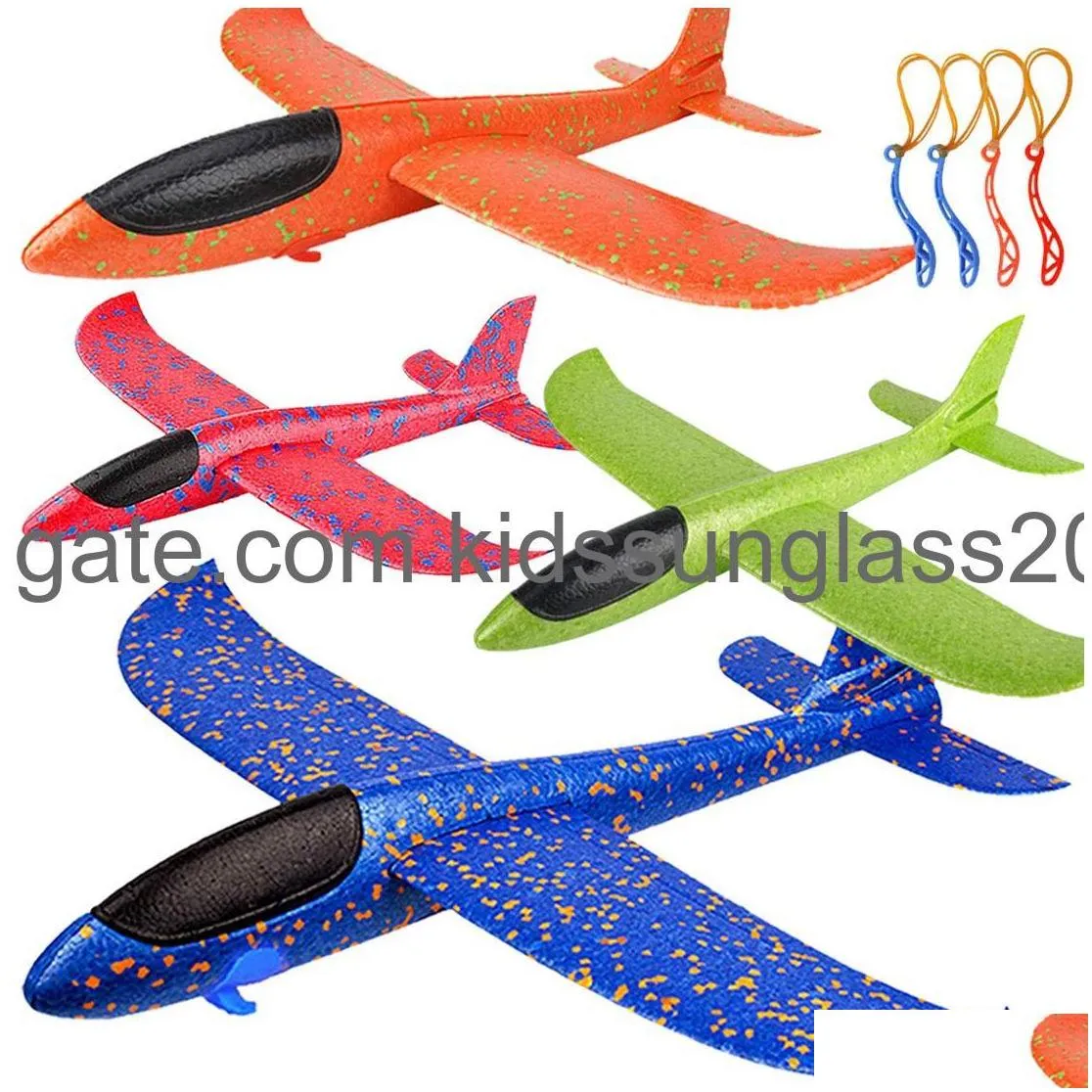 Led Flying Toys Airplane Upgrade 17.5 Large Throwing Foam Plane 2 ...