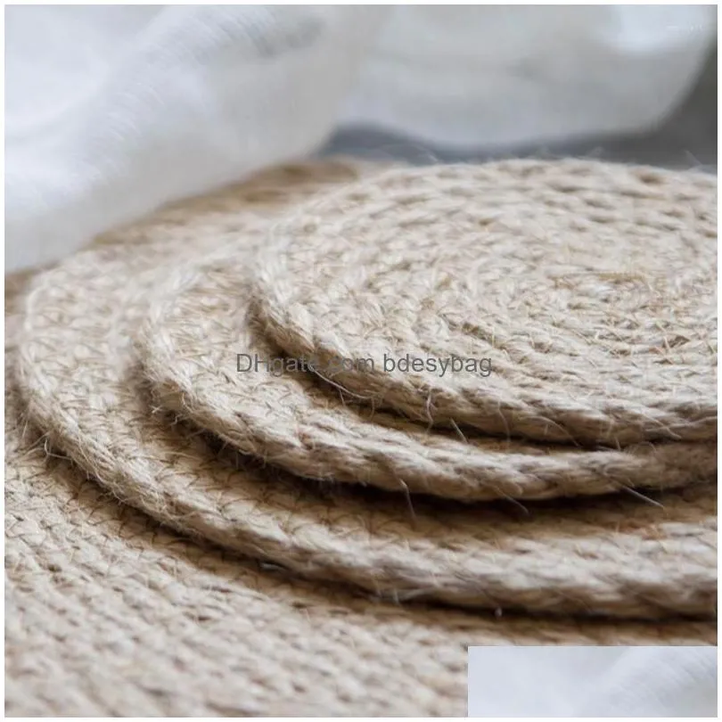 DHgate.com:Handmade Linen Round Placemats, Non-Slip Corn Hl Table Mats ...