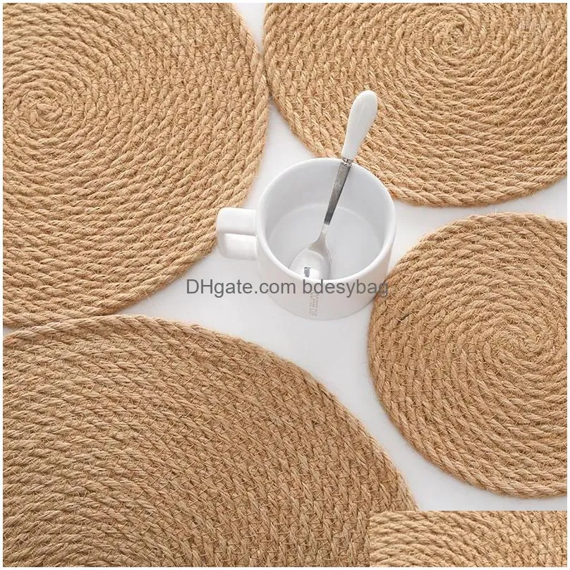 DHgate.com:Handmade Linen Round Placemats, Non-Slip Corn Hl Table Mats ...