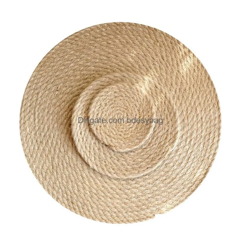 DHgate.com:Handmade Linen Round Placemats, Non-Slip Corn Hl Table Mats ...