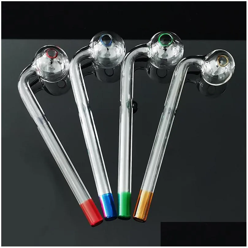 Smoking Pipes Colorf Tubes Glass Oil Burner Pipe Hand Tobcco Dry Herb ...