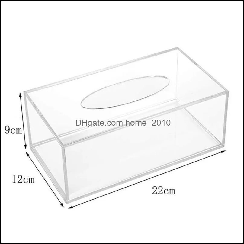 Clear Acrylic Tissue Box Holder | Minimalist Napkin Organizer For Home ...