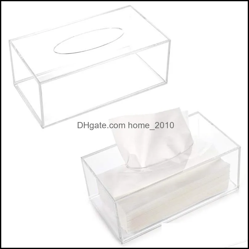 Clear Acrylic Tissue Box Holder | Minimalist Napkin Organizer For Home ...
