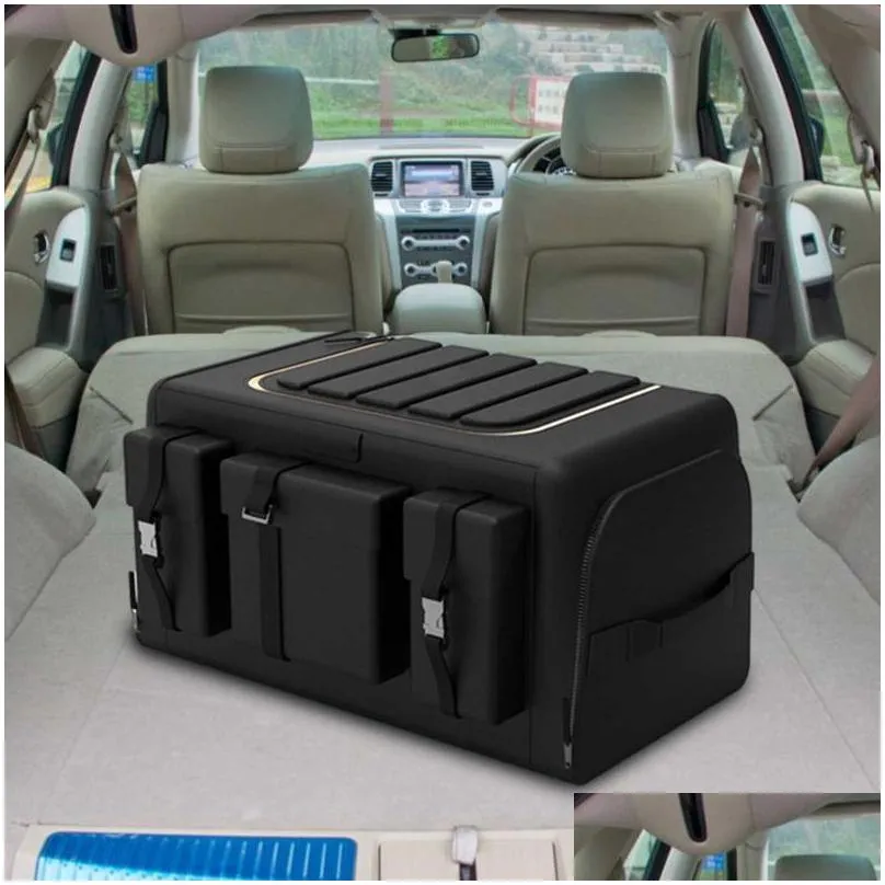Collapsible Trunk Suitcase Storage For Cars And Trucks Portable Black ...