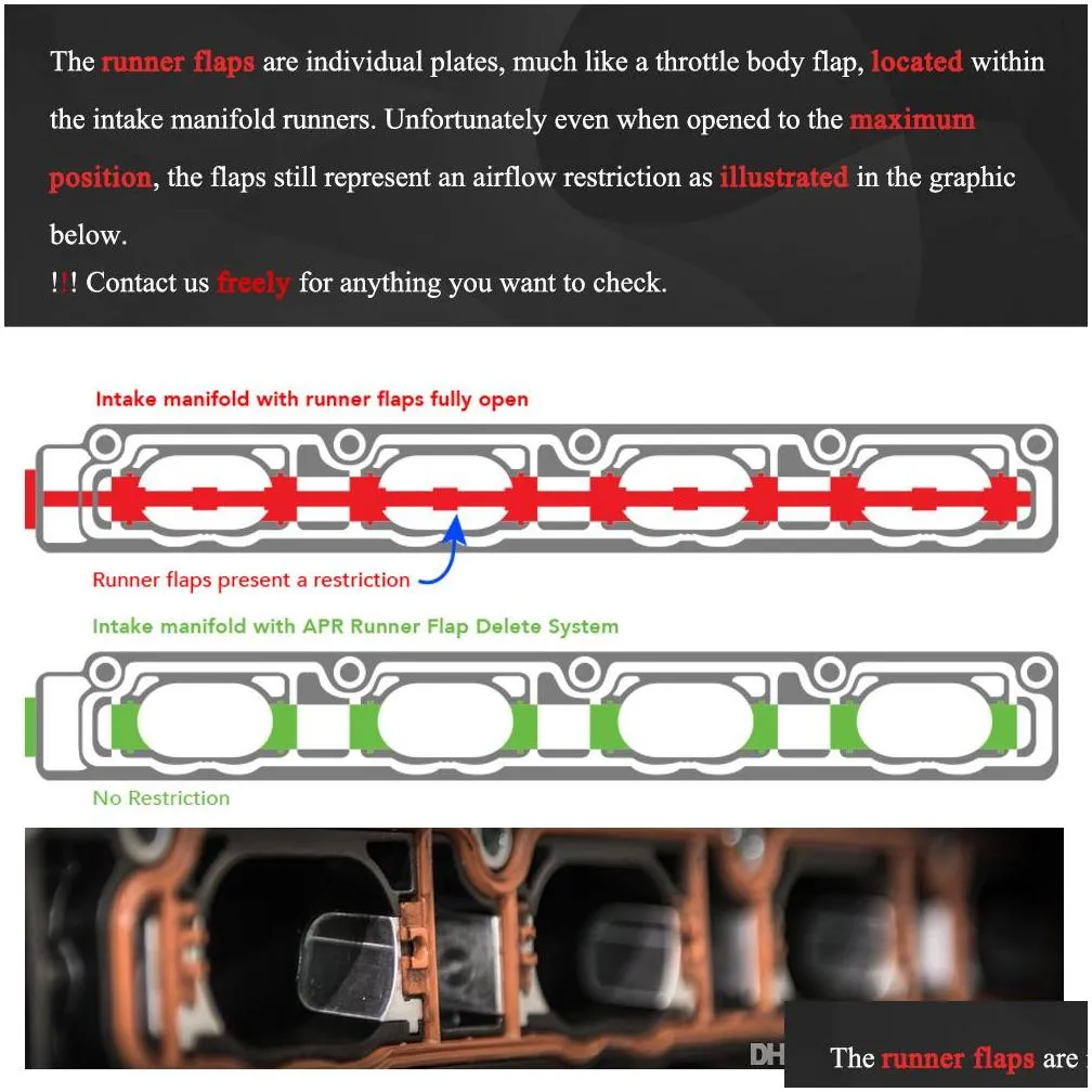 Cylinder Gasket High Quality Intake Manifold Runner Flap Delete Swirl ...