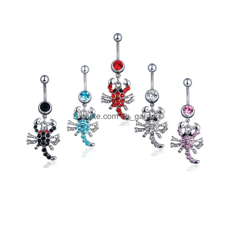 Stberry Red Belly Button Piercings Drop Delivery Belly Jewelry For Body ...