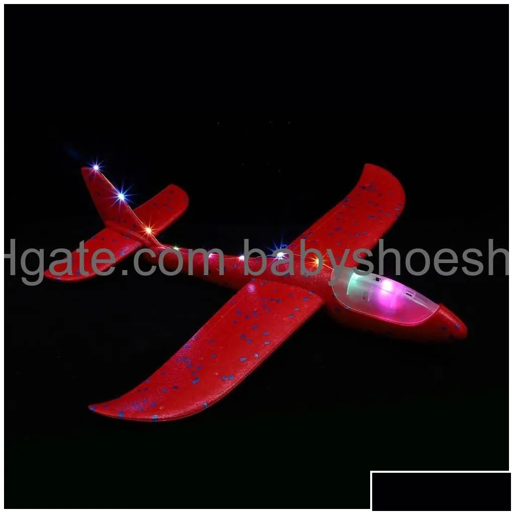 LED Foam Airplane Aeroplane Toy For Kids Lightweight Throwing Aeroplane ...
