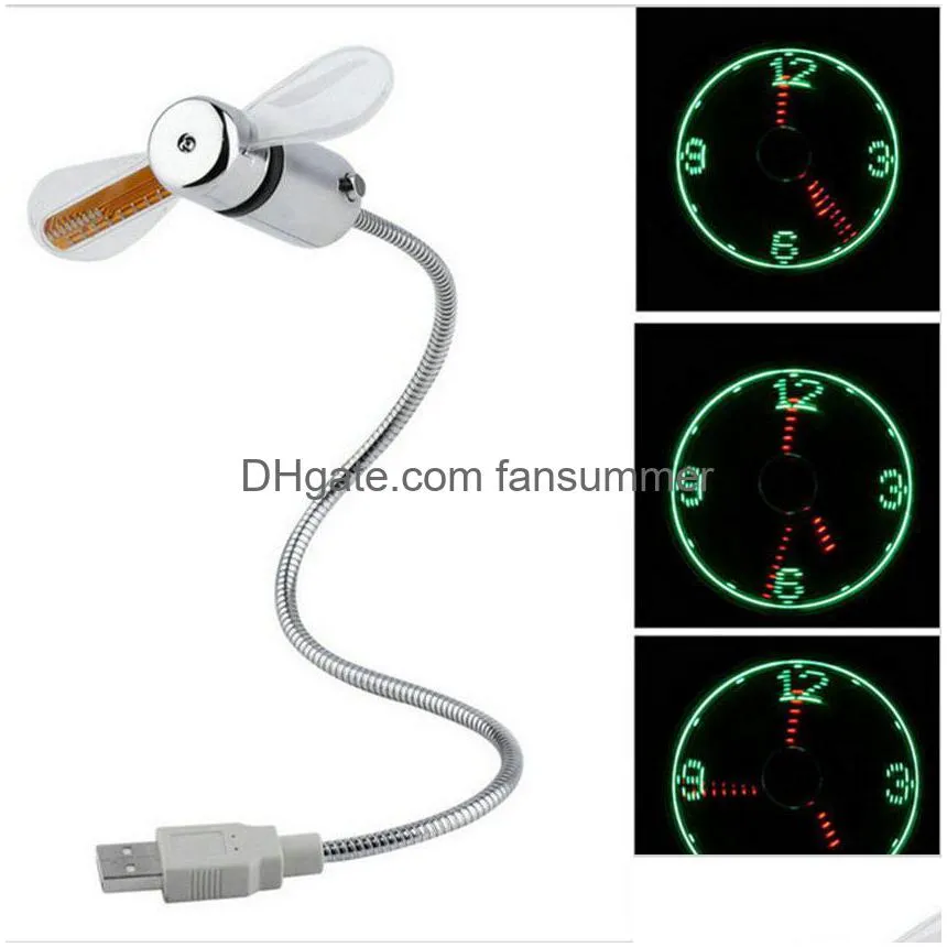 DHgate.com:Mini LED Fan Clock Display, Flashing Time for PC Notebook ...