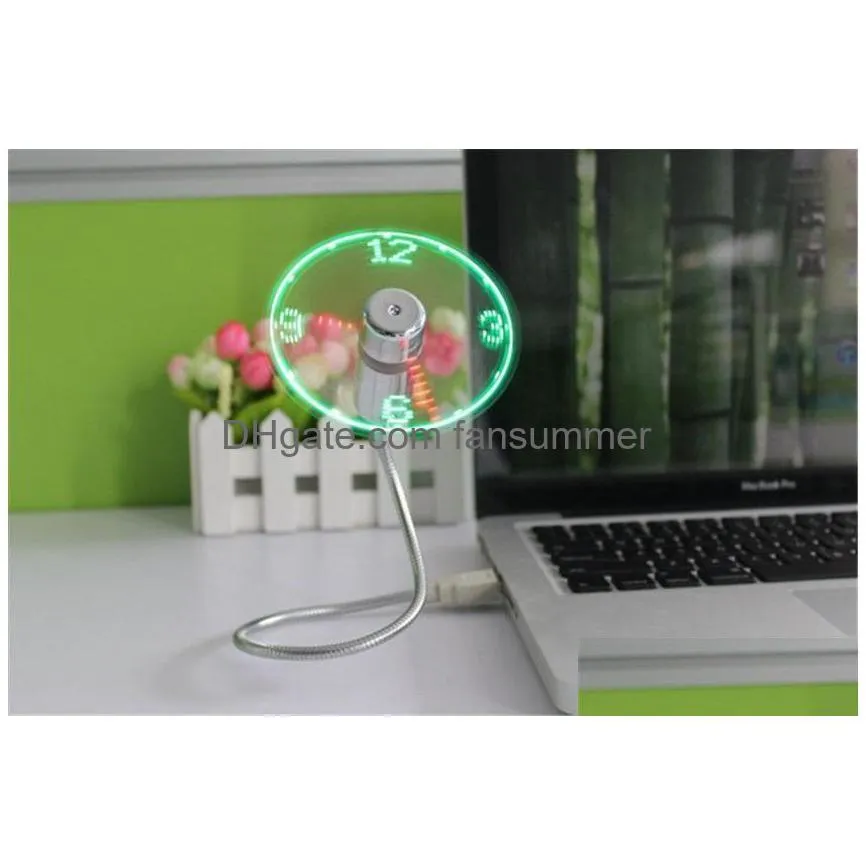 DHgate.com:Mini LED Fan Clock Display, Flashing Time for PC Notebook ...