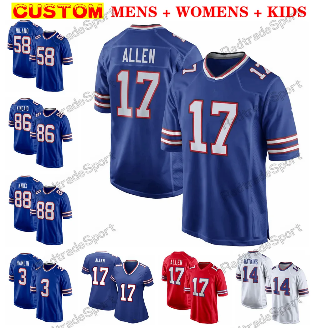 Football Jerseys - Men's, Women's, Kids' - Allen, Hamlin, Kincaid ...