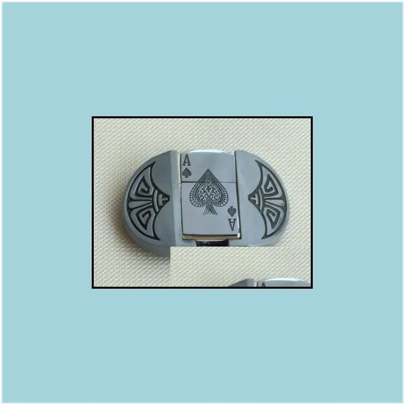 New Spades 10Jqka Playing Cards Kerosene Lighter Cowboys Belt Buckle ...