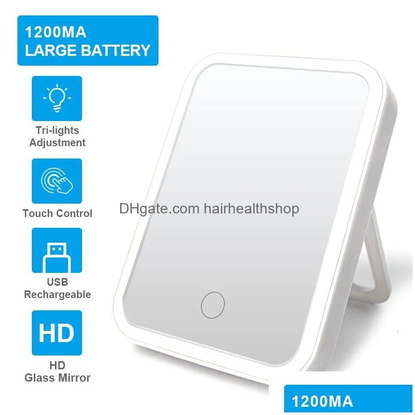 DHgate.com:Compact LED Makeup Mirror with Touch Sensor, 3 Light ...