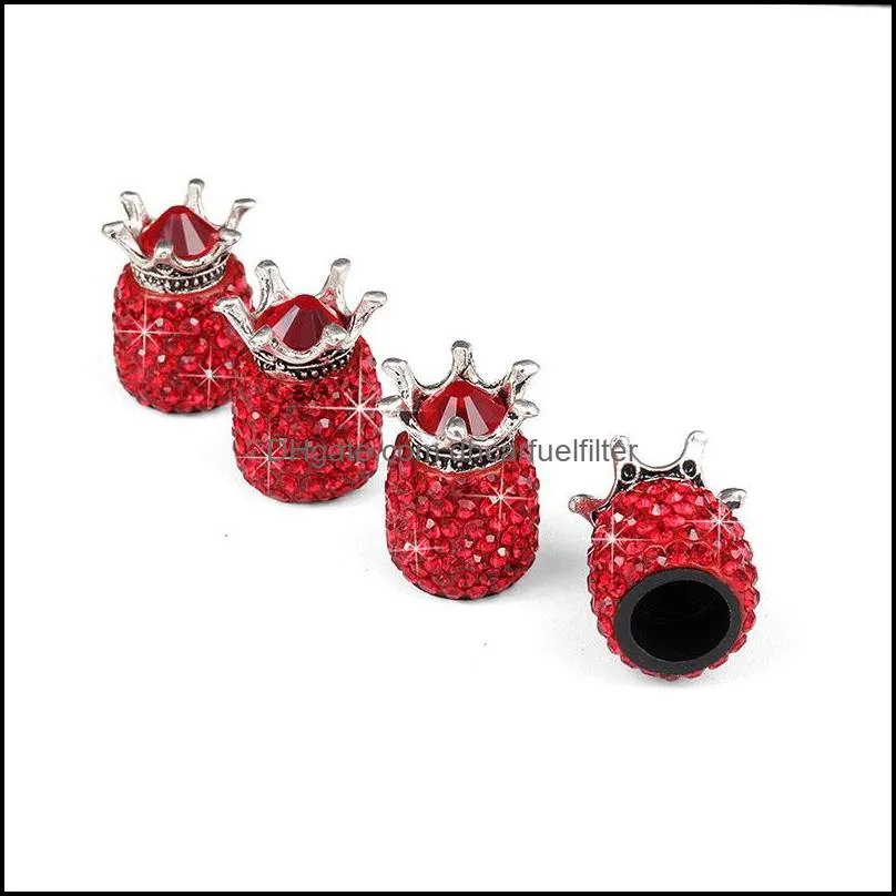 Chrome Tire Valve Stem Caps With Diamond Inlaid Wheel Bolt & Nut Set ...