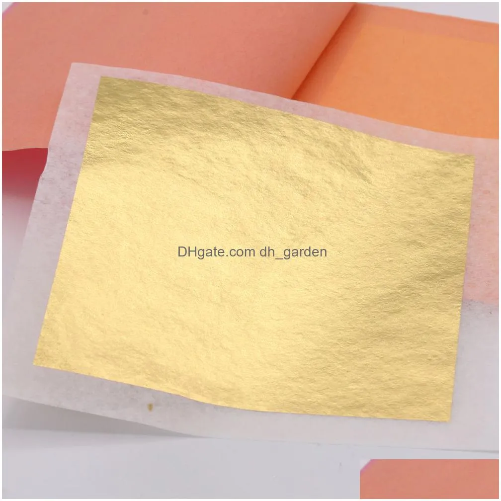 DHgate.com:24K Pure Gold Leaf Sheets Edible Gold Leaves Transfer Real ...