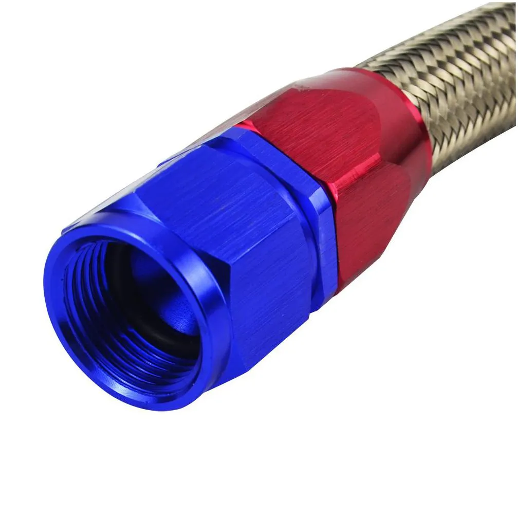 DHgate.com:Stainless Steel Braided Fuel Oil Line with AN Straight ...