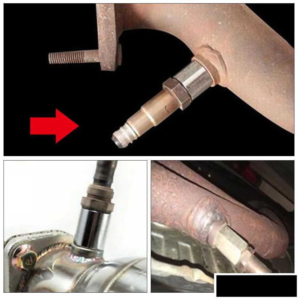 Oxygen O2 Sensor Spacer Adapter Bung Catalytic Converter For Check ...