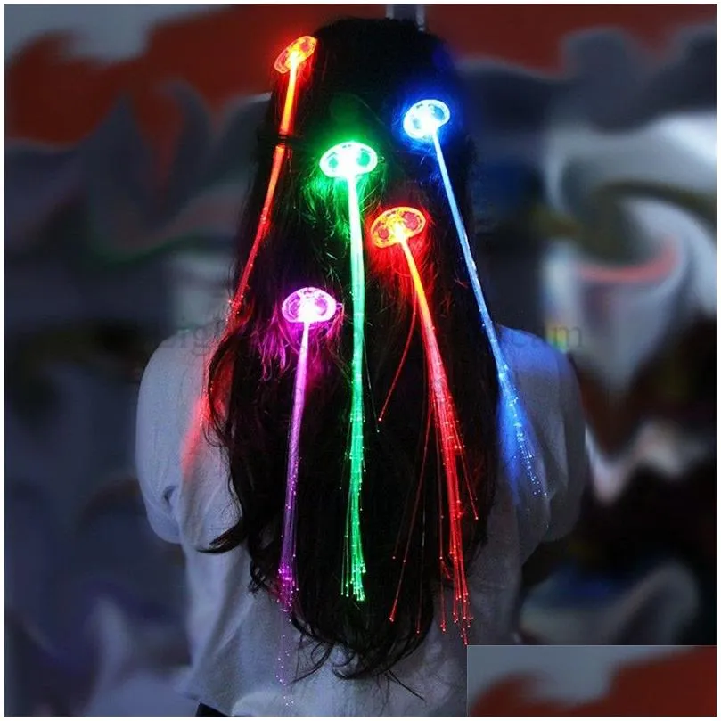 DHgate.com:6-Pack LED Light Up Hair Braid Clips - Multicolor Flashing ...