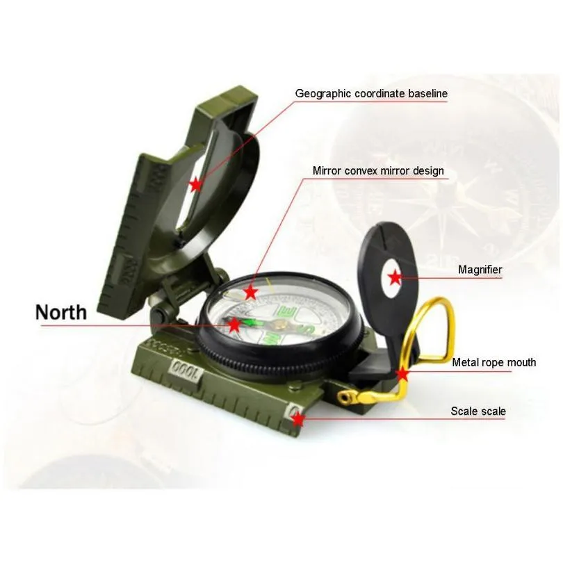 DHgate.com:Mti Tool Portable Folding Compass, Military Climbing Metal ...