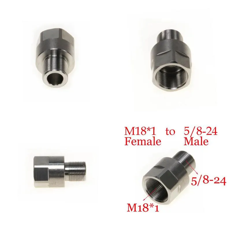 Stainless Steel Thread Adapter M18X1 Female To 5/8 24 Male Ls1 Fuel ...