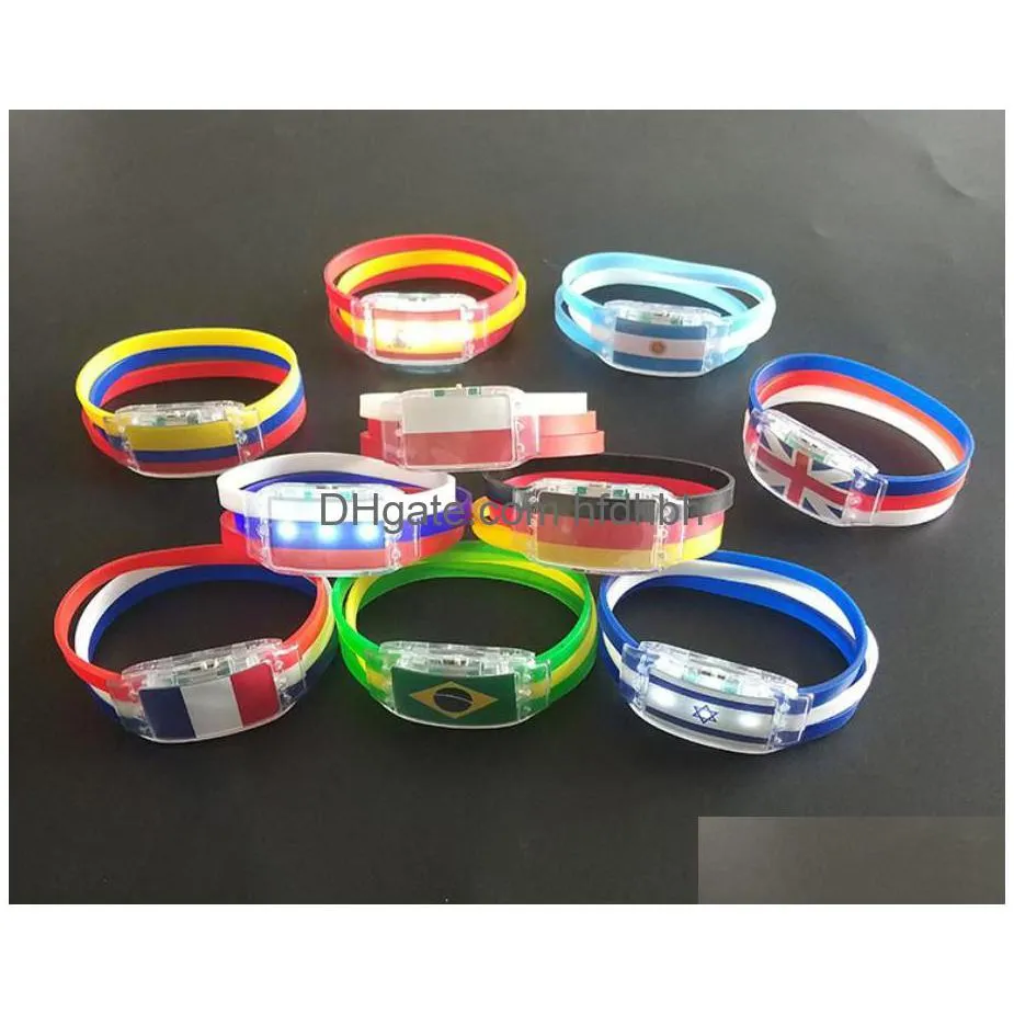 DHgate.com:Glowing LED Silicone Wristbands | Patriotic National Flag ...