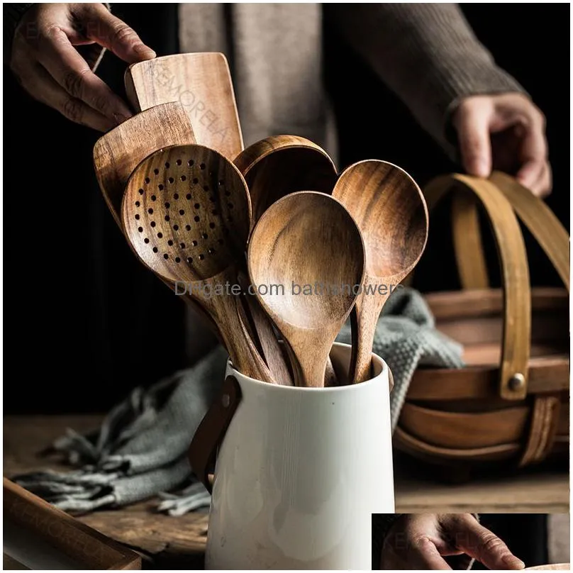 DHgate.com:Natural Teak Wood Kitchen Utensils - Spoons, Ladle, Turner ...