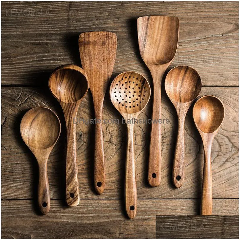 DHgate.com:Natural Teak Wood Kitchen Utensils - Spoons, Ladle, Turner ...