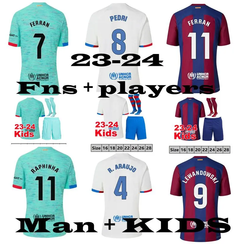 DHgate.com:2024 FC BARCELONA Soccer Jersey Men's Football Shirt Kids ...