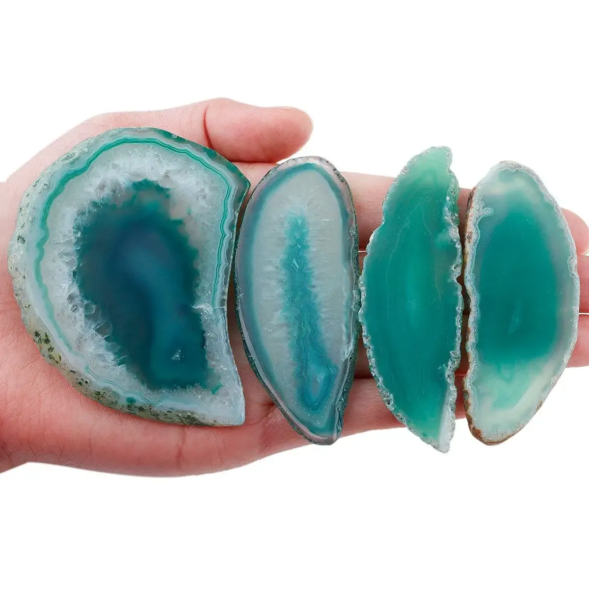 DHgate.com:12 Pack Agate Slice Table Decor, Natural Stone Polished ...