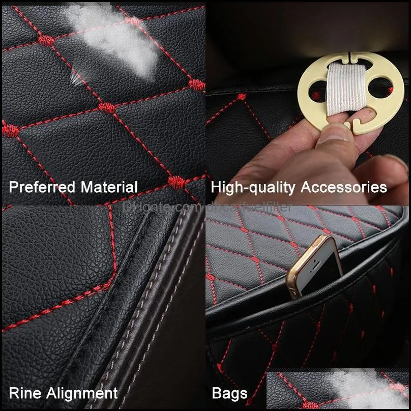 Leather Autozone Seat Covers Set Front, Rear, And Backseat Cushioning ...