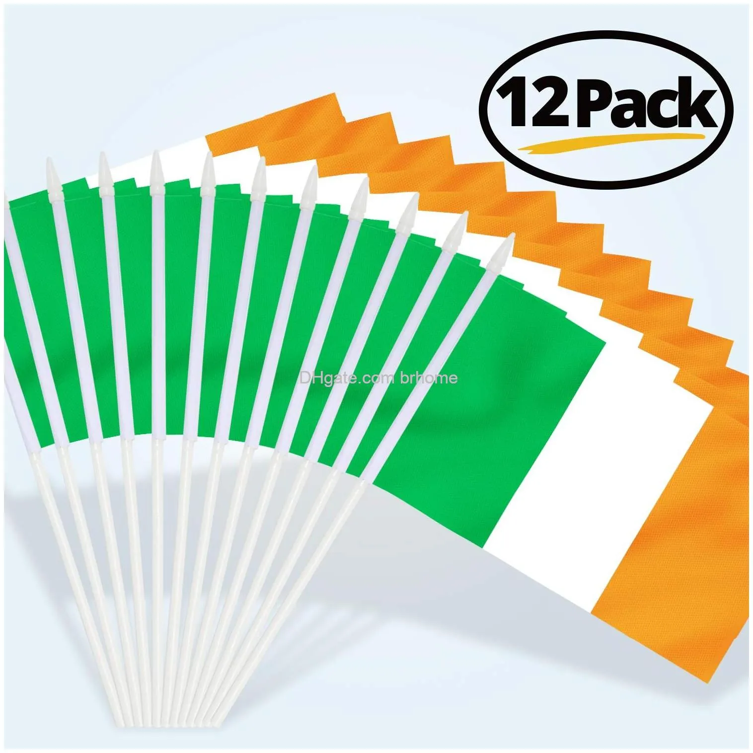 Handheld Miniature Irish Soccer Flags And Banners Fade Resistant Vivid ...
