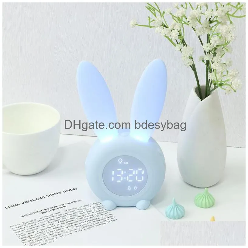 Desk Table Clocks Cute Kids Battery Digital Led Display Alarm Clock ...