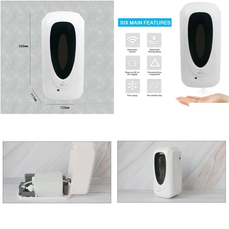 Touchless Hand Disinfection Automatic Wall Soap Dispenser With Infrared ...