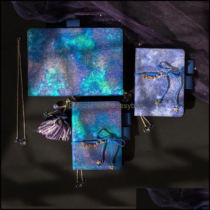 Wholesale Starry Sky Hand Ledger Notepad Portable Set For College ...