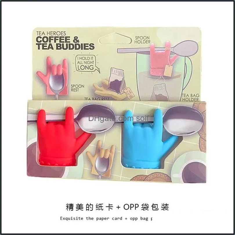 Coffee Tea Tools Tea Tool Bag Shelf Cute Finger Shape Sile Cup Mug ...