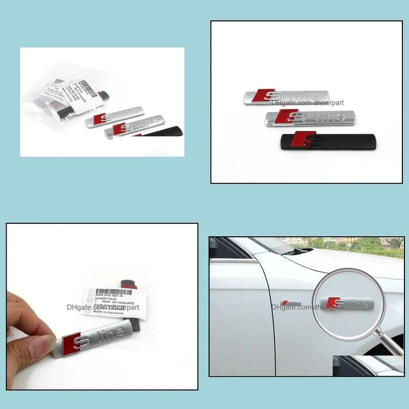 Etiquetas Engomadas Del Coche 3D Metal Car S Line Etiqueta Er Para ...