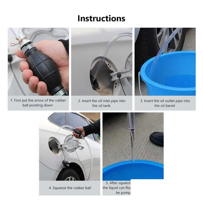 Durable Hand Suction Gas Tank Syphon Pump For Car, Motorcycle, And ...