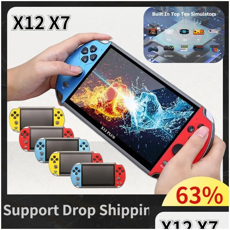 X7/X12 Plus Handheld Nintendo 2ds Games With 4.3/7.1 Inch HD Screen ...