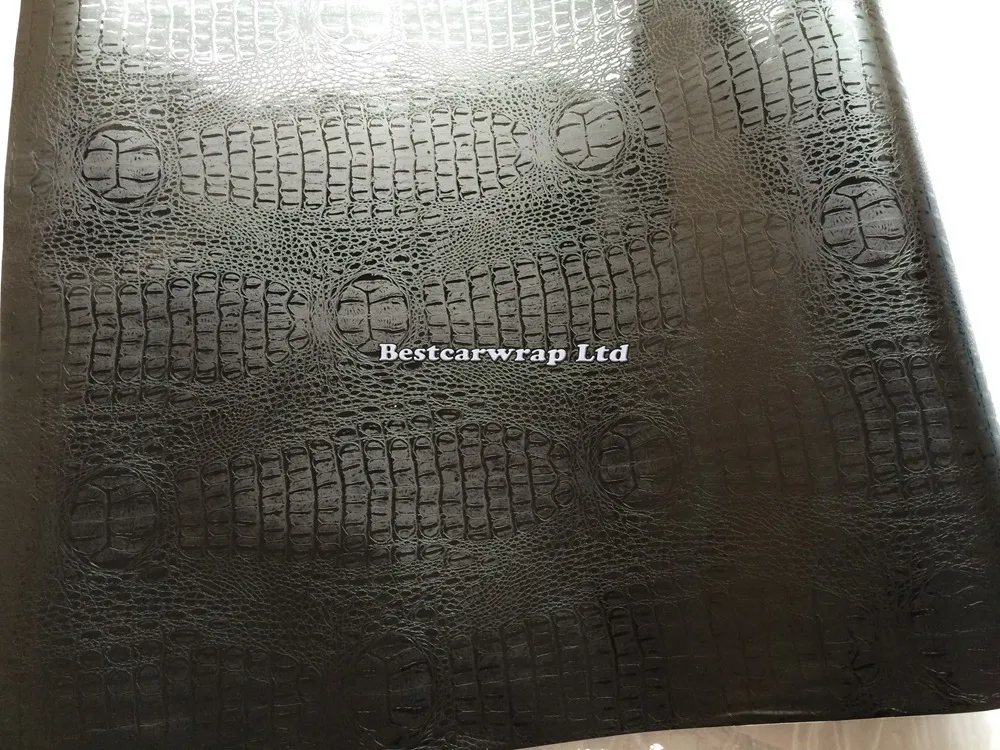 Wholesale BRAND Black Crocodile Skin Vinyl Wrap With Air Release Croco ...
