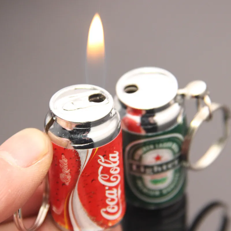 Fun Lighters Love Mini Cans Hanging Buckle Flame Lighter Novelty ...