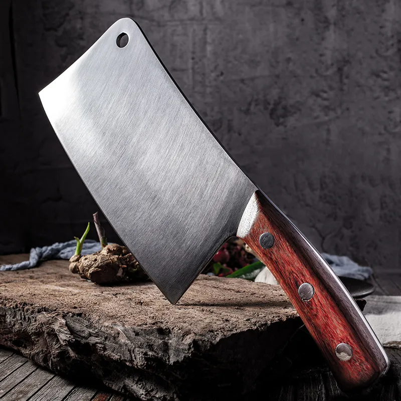 8 Inch Chopping Knife Stainless Steel Meat Cleaver Chinese Butcher ...